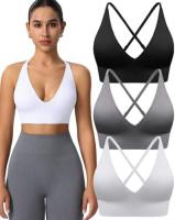China Elastic Criss-cross Translucent Breathable Jelly Push Up Bra For Yoga Pilates for sale