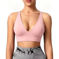 China Elastic Criss-cross Translucent Breathable Jelly Push Up Bra For Yoga Pilates for sale