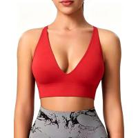China Elastic Criss-cross Translucent Breathable Jelly Push Up Bra For Yoga Pilates for sale