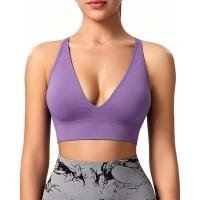 China Elastic Criss-cross Translucent Breathable Jelly Push Up Bra For Yoga Pilates for sale