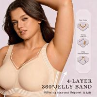 China Breathable Translucent Seamless Everyday Jelly Push Up Bra For Layering for sale