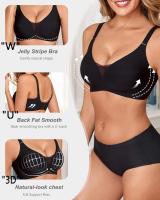 China Refreshing Adjustable Sporty Wireless Jelly Strip Bra For Home Workouts for sale