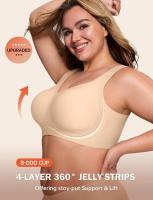 China Breathable U - Back Weightless Wireless Jelly Strip Bra For Everyday for sale