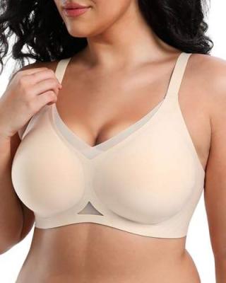 China Ventilated Stretchy Comfy Smooth Wireless Jelly Strip Bra For Everyday for sale
