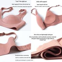 China Unnoticeable Elastic Everyday Wireless Jelly Strip Bra For Lounge Sleep for sale
