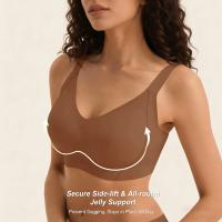 China Fitted Translucent Everyday Wireless Jelly Strip Bra For Lounge Sleep for sale