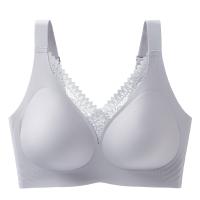 China Elegant Soft Ventilated Support Wireless Jelly Strip Bra For Everyday for sale