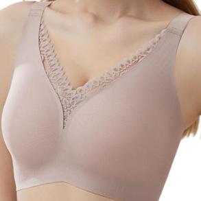 China Elegant Soft Ventilated Support Wireless Jelly Strip Bra For Everyday for sale