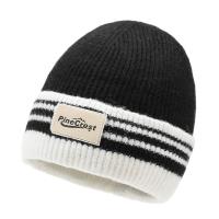 China New Striped Warm Stylish Versatile Knitted Hat For Autumn And Winter for sale
