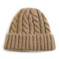 China Classic Cable - Knit Thickened Beanie Pullover Warm Hat For Autumn Winter for sale