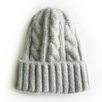 China Classic Cable - Knit Thickened Beanie Pullover Warm Hat For Autumn Winter for sale