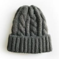 China Classic Cable - Knit Thickened Beanie Pullover Warm Hat For Autumn Winter for sale