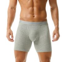 China Versatile Long ‑ Leg Elastic Men's Breathable Boxer Briefs For Gym Workouts for sale