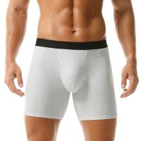 China Versatile Long ‑ Leg Elastic Men's Breathable Boxer Briefs For Gym Workouts for sale