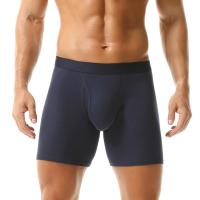China Versatile Long ‑ Leg Elastic Men's Breathable Boxer Briefs For Gym Workouts for sale