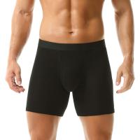 China Versatile Long ‑ Leg Elastic Men's Breathable Boxer Briefs For Gym Workouts for sale