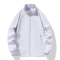 China Stand-Up Collar Windproof Waterproof Polyester Windbreaker Jacket for Outdoor Sports for sale