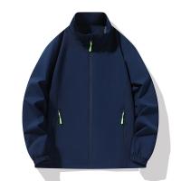 China Stand-Up Collar Windproof Waterproof Polyester Windbreaker Jacket for Outdoor Sports for sale