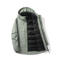China Windproof Water-Repellent Windbreaker Down Jacket with Premium Down Insulation and Ergonomic Articulated Fit for Mountaineering for sale