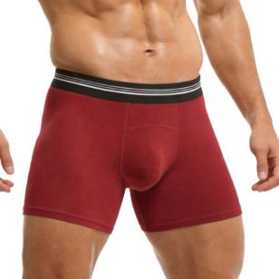 China Cozy Contoured Mid ‑ Thigh Men's Breathable Boxer Briefs For Gym Workouts for sale