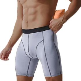 China Elastic Moisture ‑ Wicking Sporty Men's Breathable Boxer Briefs For Outdoor Activities for sale