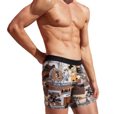 China Quick-Dry Cotton Men's Performance Boxer Briefs with Anti-Chafe Stay-Put Design and 4-Way Stretch for Gym Workouts for sale