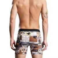 China Quick-Dry Cotton Men's Performance Boxer Briefs with Anti-Chafe Stay-Put Design and 4-Way Stretch for Gym Workouts for sale