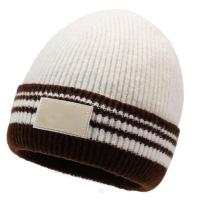 China Striped Warm Versatile Knitted Hat for Autumn and Winter Beanie for sale