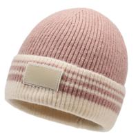 China Striped Warm Versatile Knitted Hat for Autumn and Winter Beanie for sale
