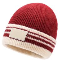 China Striped Warm Versatile Knitted Hat for Autumn and Winter Beanie for sale