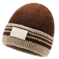 China Striped Warm Versatile Knitted Hat for Autumn and Winter Beanie for sale
