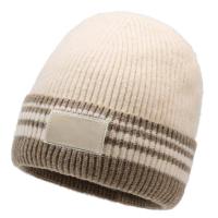 China Striped Warm Versatile Knitted Hat for Autumn and Winter Beanie for sale