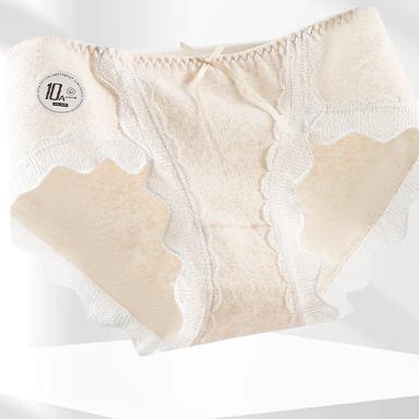 China Elegant Refined Indoor Daily Aesthetic Flattering Figure-Enhancing Contoured Fit Ultra-Smooth Premium Combed Cotton Ladies' Briefs for sale