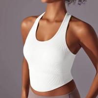 China Airy Breathable Stretch Nylon Sports Bra with Medium-High Impact Support and Polished Sleek Aesthetic for Outdoor Fitness for sale
