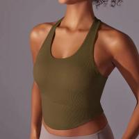 China Airy Breathable Stretch Nylon Sports Bra with Medium-High Impact Support and Polished Sleek Aesthetic for Outdoor Fitness for sale