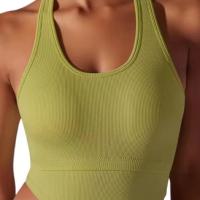 China Airy Breathable Stretch Nylon Sports Bra with Medium-High Impact Support and Polished Sleek Aesthetic for Outdoor Fitness for sale