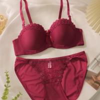 China Gentle Breathable Polyamide Stylish Lace Lady's Bra Set for Christmas Home Wear for sale