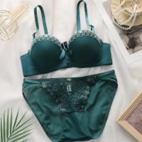 China Gentle Breathable Polyamide Stylish Lace Lady's Bra Set for Christmas Home Wear for sale