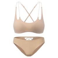 China Ultra-Lightweight 360° Full-Breathable Seamless Jelly Sports Bra with Adjustable Racerback Straps for sale
