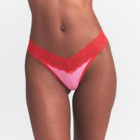 China Invisible No-Show Breathable Open-Work Elastic Soft-Stretch Lace Women's Thong for Summer for sale