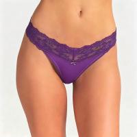 China Invisible No-Show Breathable Open-Work Elastic Soft-Stretch Lace Women's Thong for Summer for sale