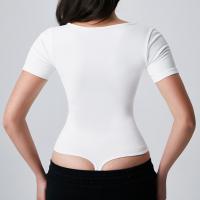 China Seamless Shaping Bodysuit Short-Sleeve Stretchy Yoga Bodysuit for Pilates Exercise Wear for sale