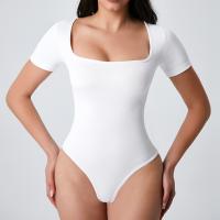 China Seamless Shaping Bodysuit Short-Sleeve Stretchy Yoga Bodysuit for Pilates Exercise Wear for sale
