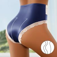 China Breathable Stretchable Mid-rise Ladies Briefs Soft Satin Lacy Women's Briefs for Sleeping Lounge at Home for sale