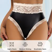 China Breathable Stretchable Mid-rise Ladies Briefs Soft Satin Lacy Women's Briefs for Sleeping Lounge at Home for sale