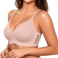 China Vented Breathable Seamless Jelly Sports Bra with Adjustable Straps and Seamless Wire-Free Jelly Bra Support for Light Exercise for sale