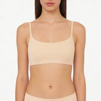 China Elastic Versatile Soothing Racerback Bra Wire-Free Everyday Bra for Daily Commute and Office Work for sale