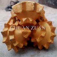 China Gold 98MM Steel Tooth Bit / IADC 127 Roll Forged Tricone Roller Bit for sale