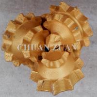 China Gold 98MM Steel Tooth Bit / IADC 127 Roll Forged Tricone Roller Bit for sale