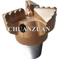 China 146MM PDC Drag Bit 3 Blades / Golden PDC Core Bits Drilling Equipment for sale